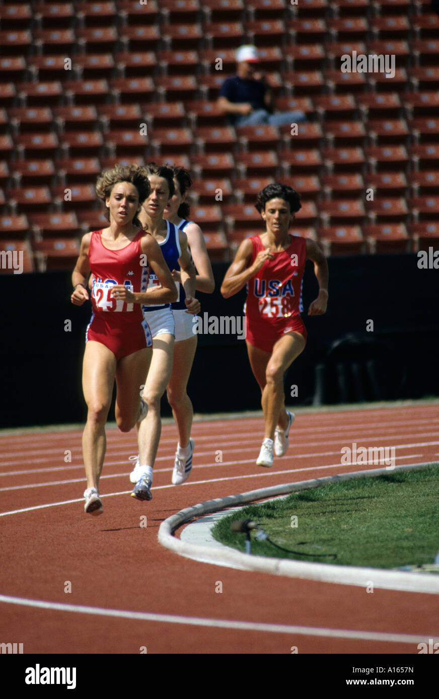 Digital stock image of Mary Decker Slaney running in track meet Stock ...