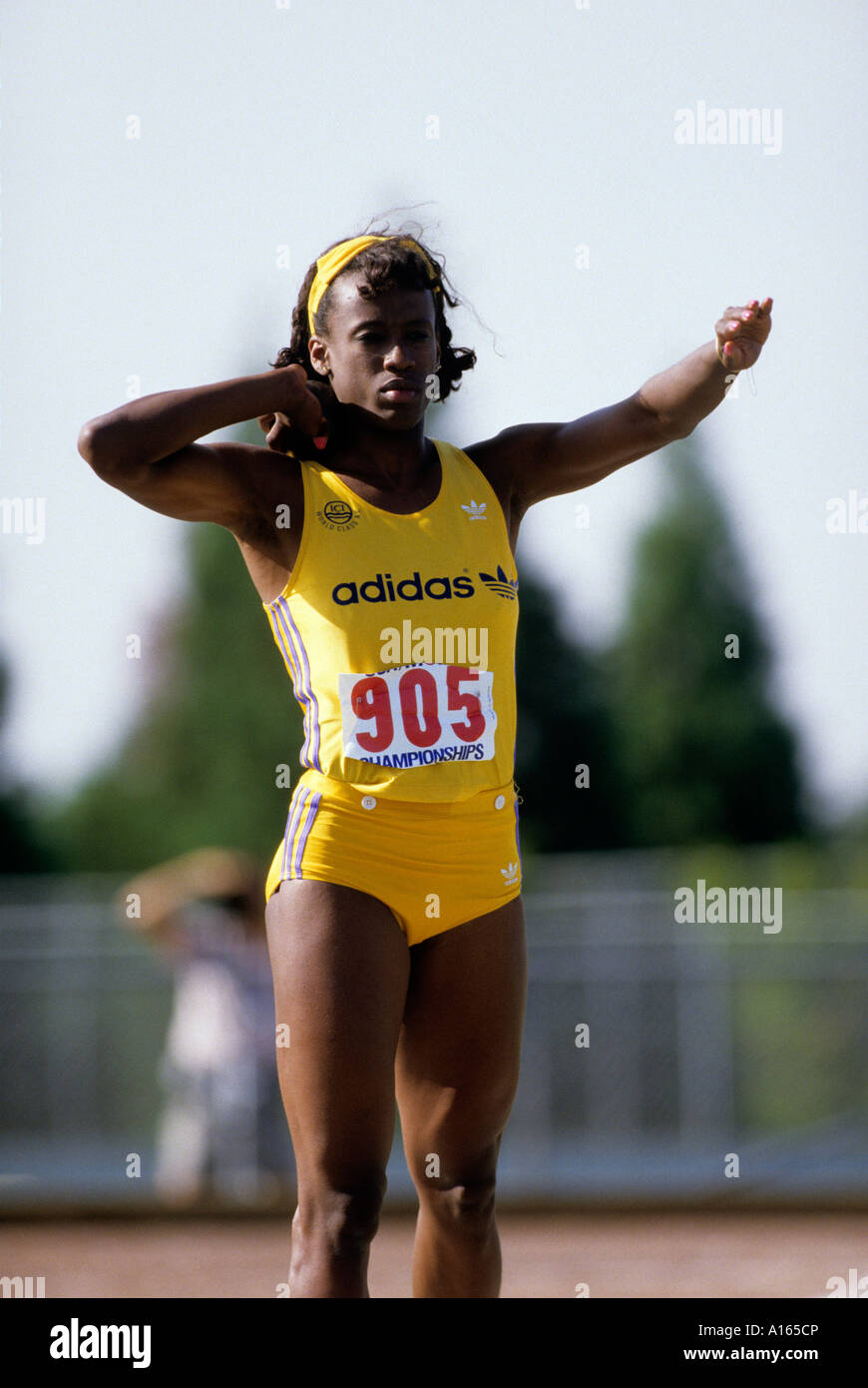 Digital stock image of Jackie Joyner competing in track meet Stock ...