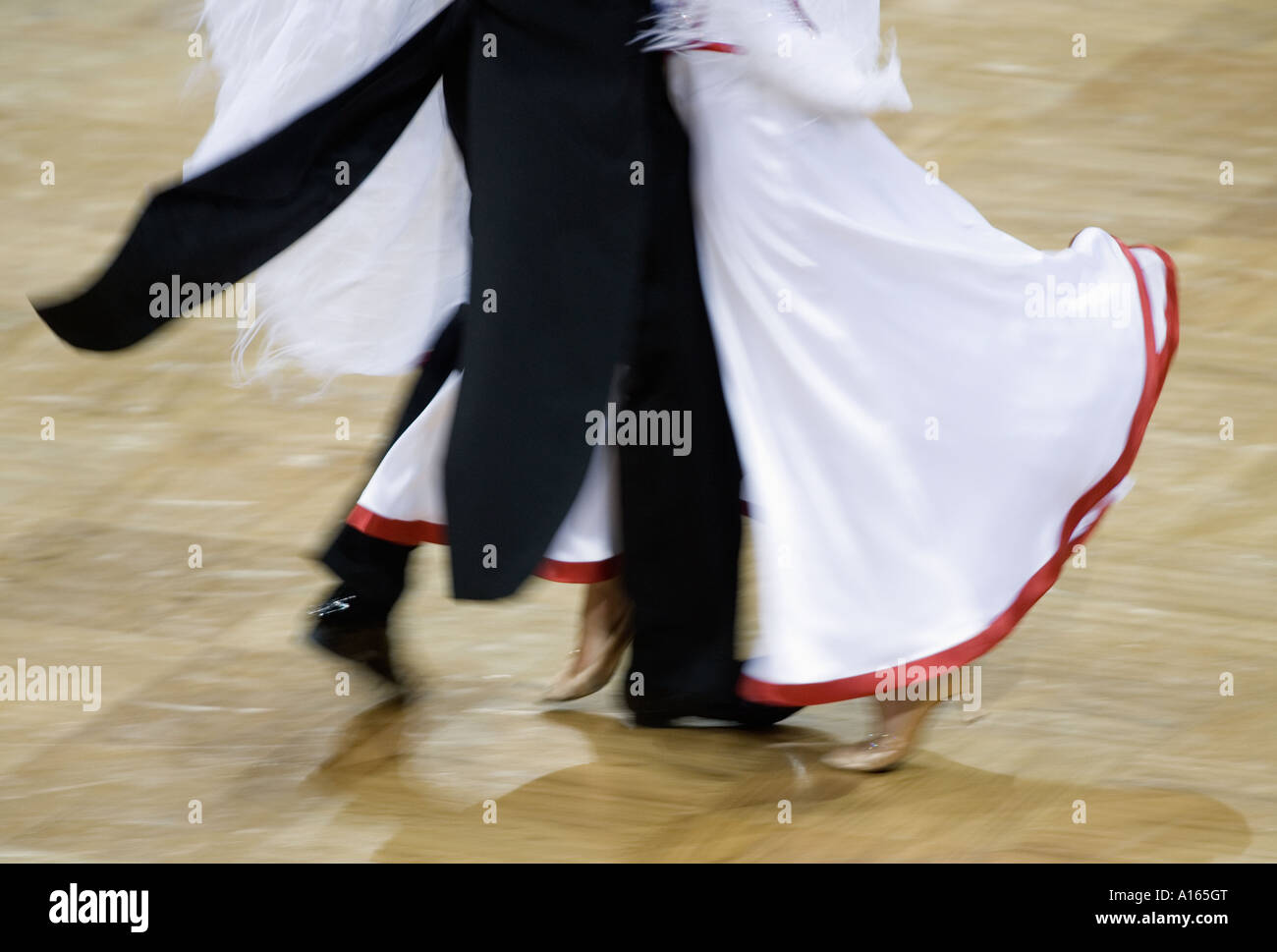 Professional ballroom dancers performing in the Standard Dance ...