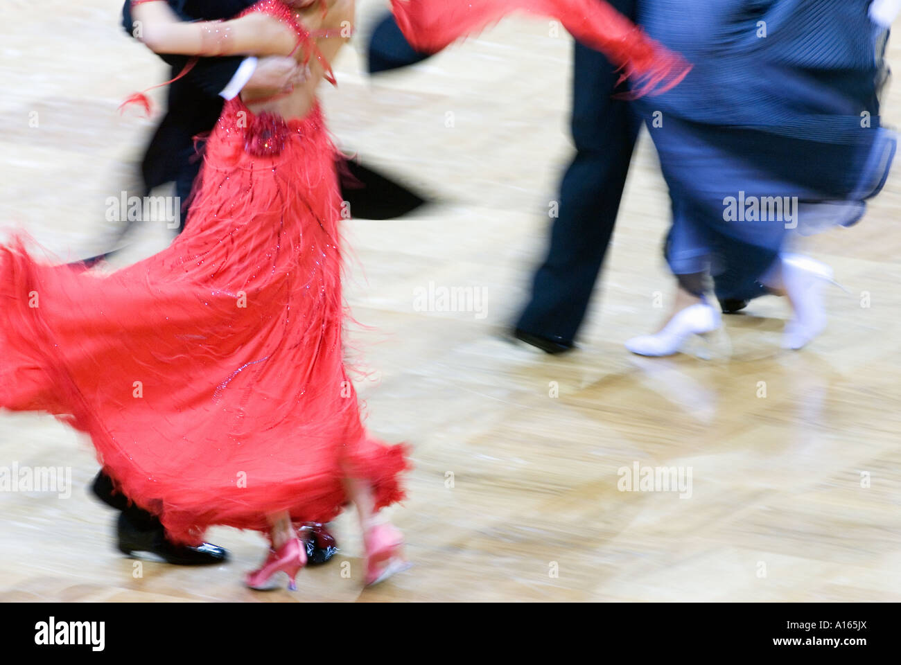 Professional ballroom dancers performing in the Standard Dance ...