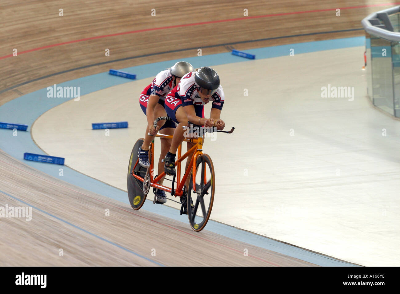 Karissa Whitsell and Katie Compton of the USA on their way to a silver ...
