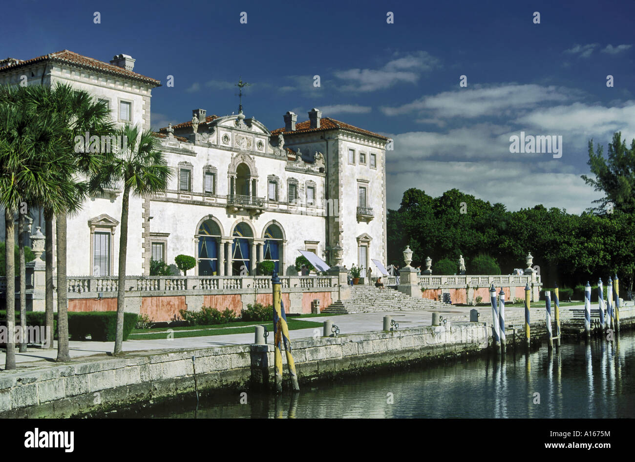 Vizcaya Museum, Gardens Bayfront view, Miami, Florida, USA Stock Photo ...