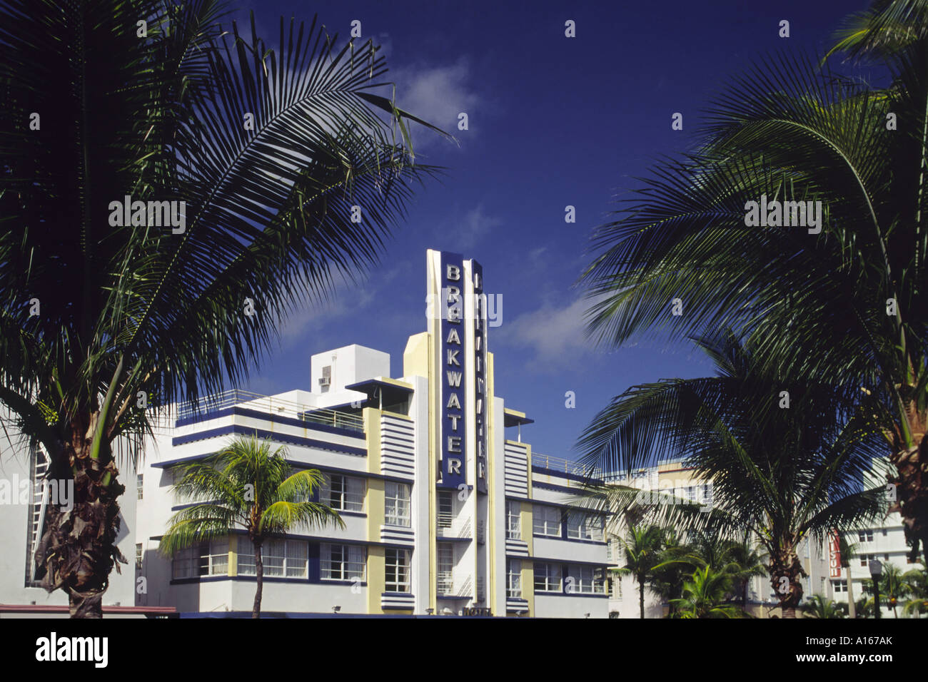 Breakwater Hotel, Ocean Drive, Art Deco District, Miami Beach, Florida ...