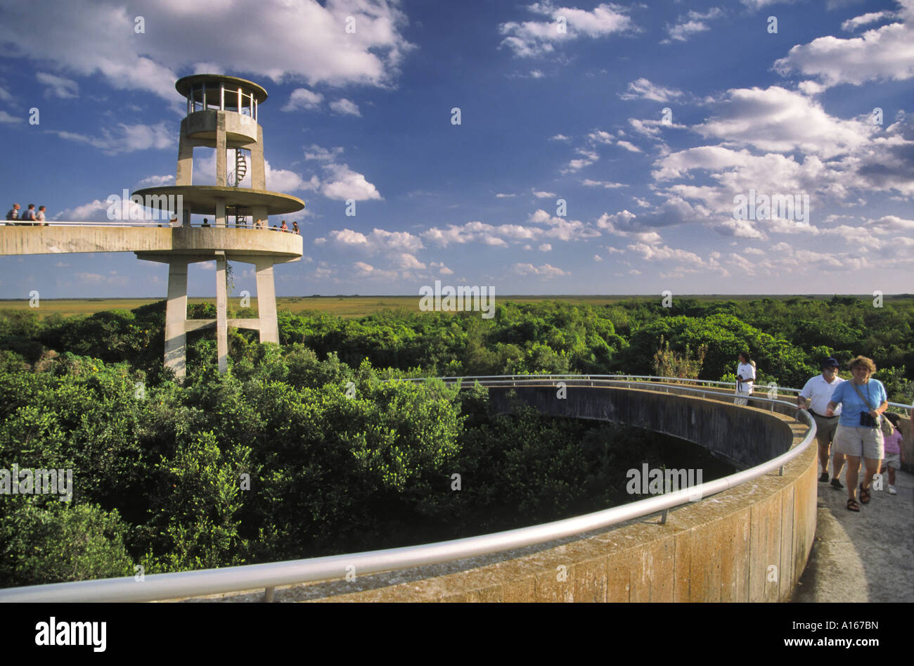 Shark Valley observation tower, Shark River Slough, Everglades Nat Park ...