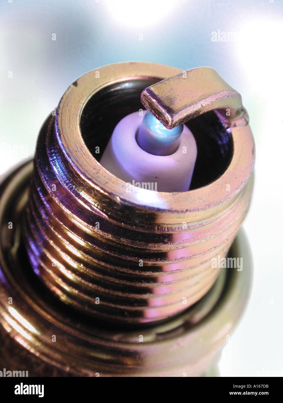 Spark plug close up Stock Photo - Alamy