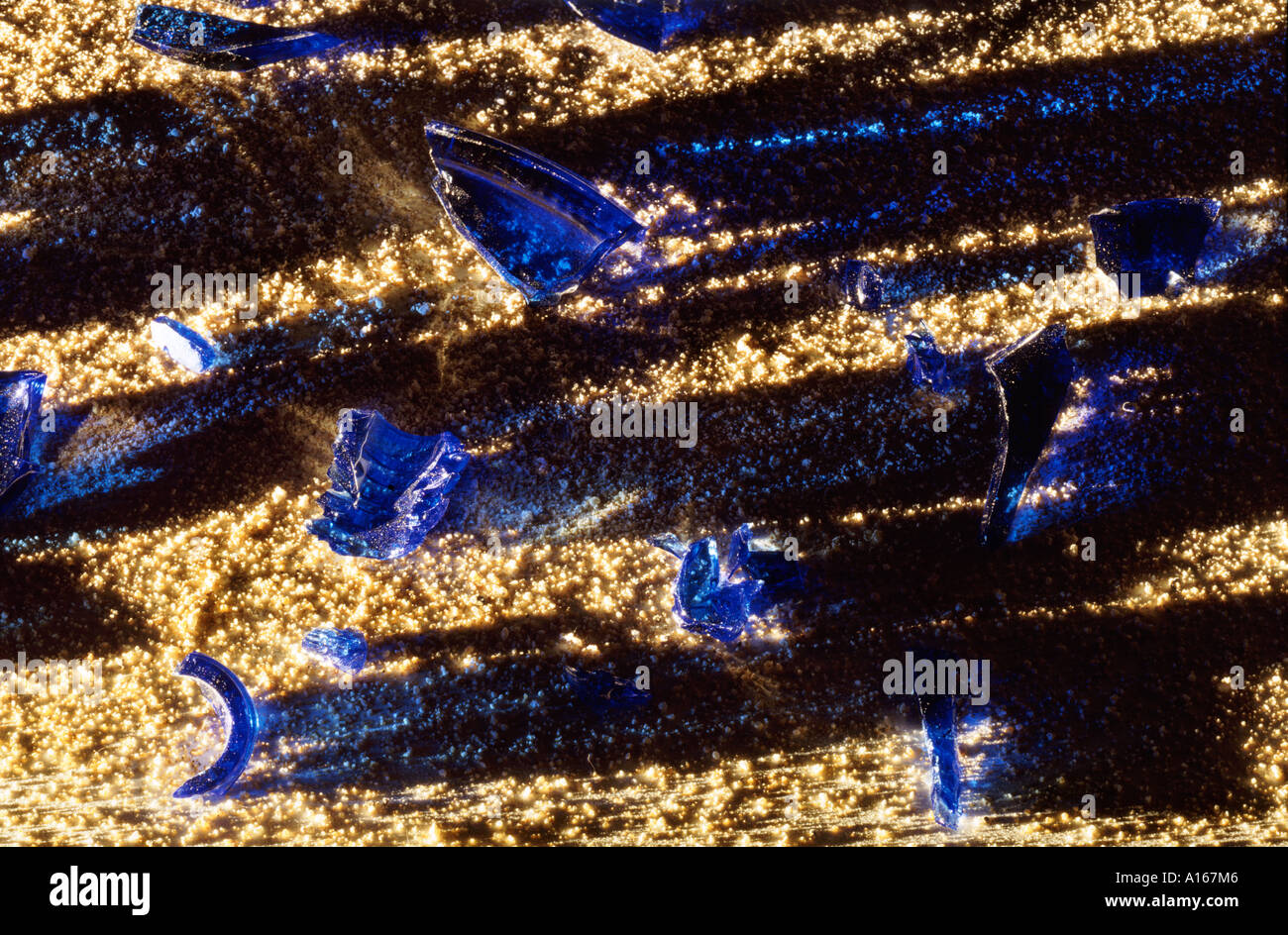 Broken blue glass hi-res stock photography and images - Alamy