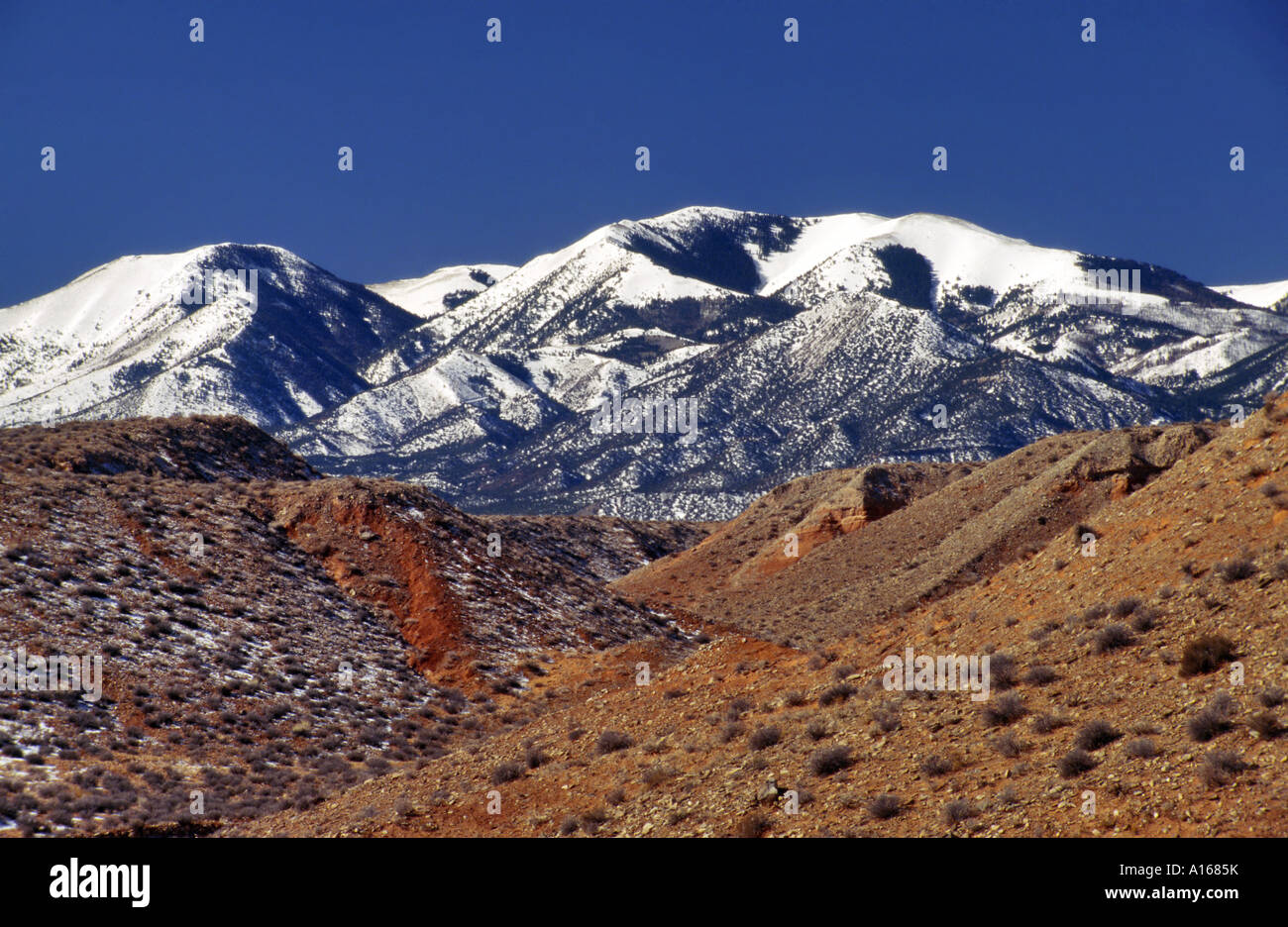 Henry Mountains, view from Bicentennial Highway 95 near Hanksville ...