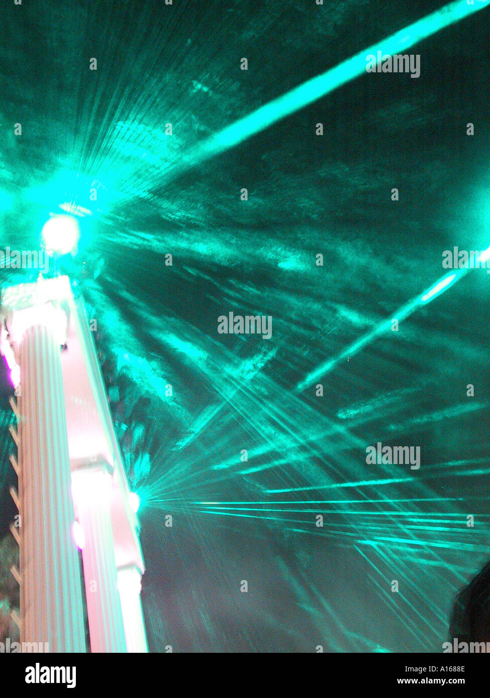 Laser lights in the Halikarnas disco Bodrum Turkey Stock Photo - Alamy
