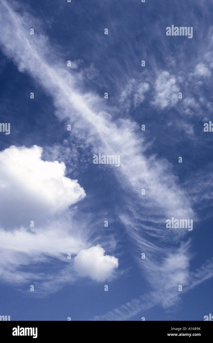 Sunny blue sky with clouds Stock Photo - Alamy