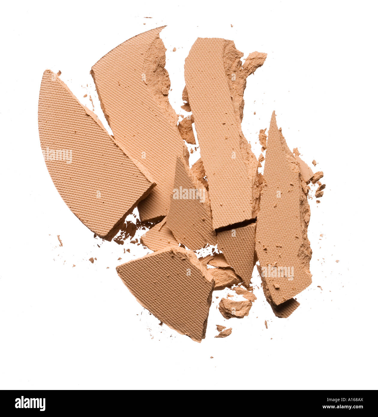 Broken foundation powder compact Stock Photo - Alamy