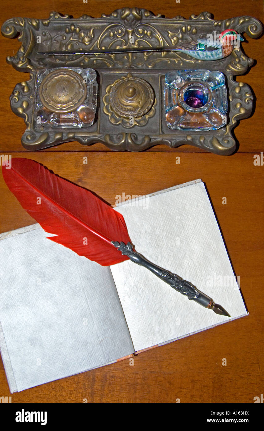 Antique Writing Still-life Stock Photo - Alamy