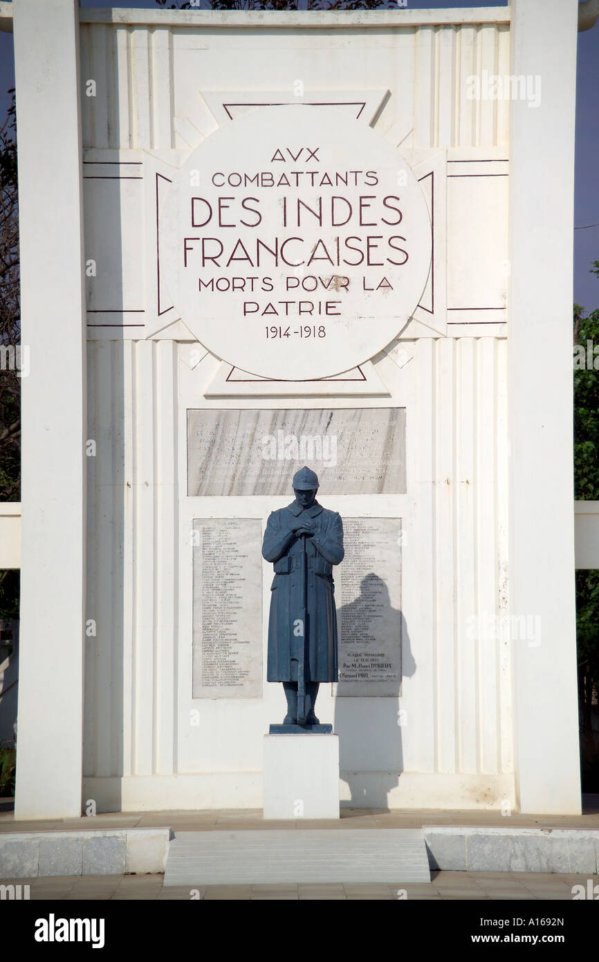 French War Memorial, Pondicherry, South India Stock Photo - Alamy