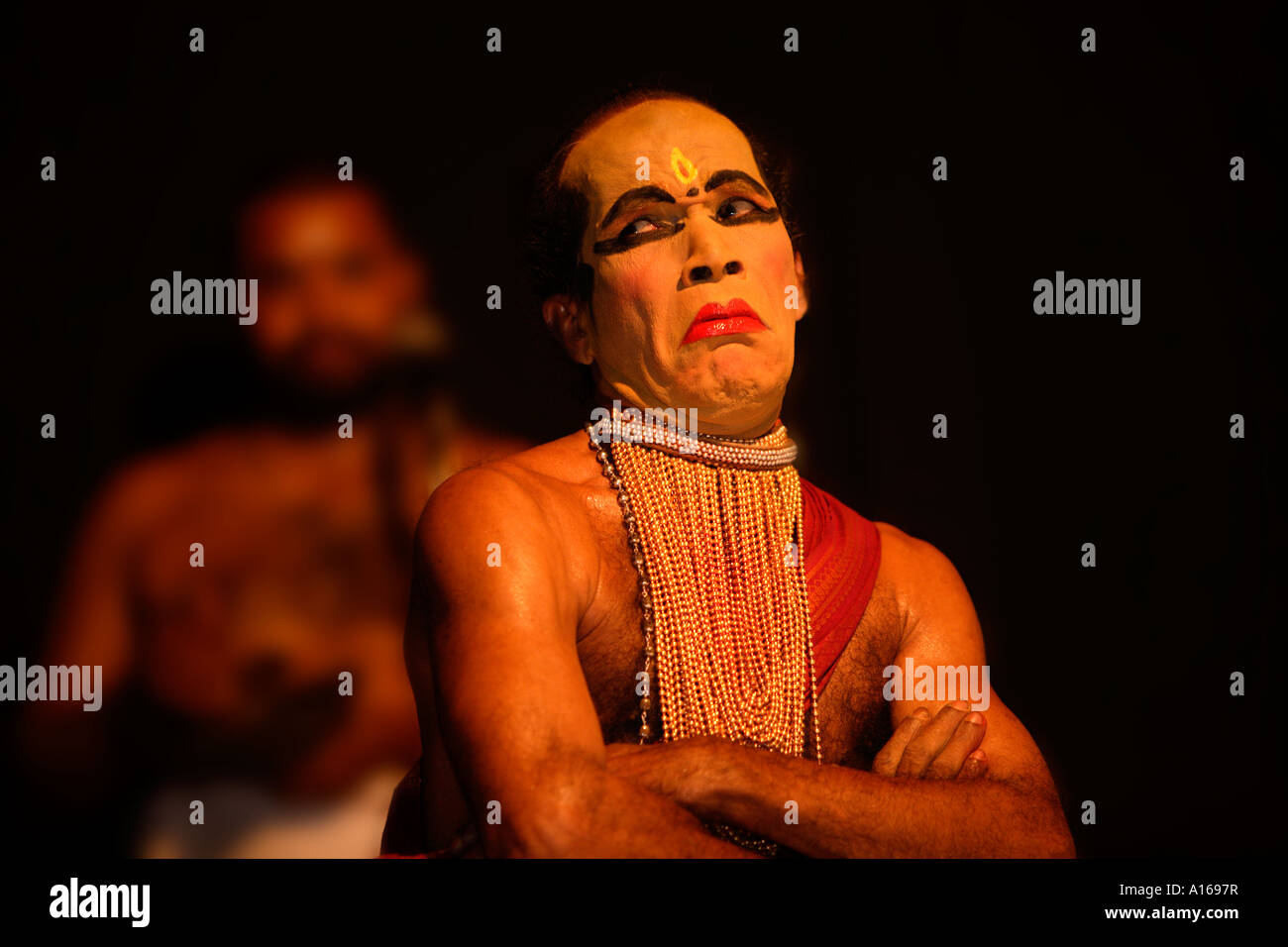 Katakali Dancer demonstrating facial expressions Stock Photo - Alamy