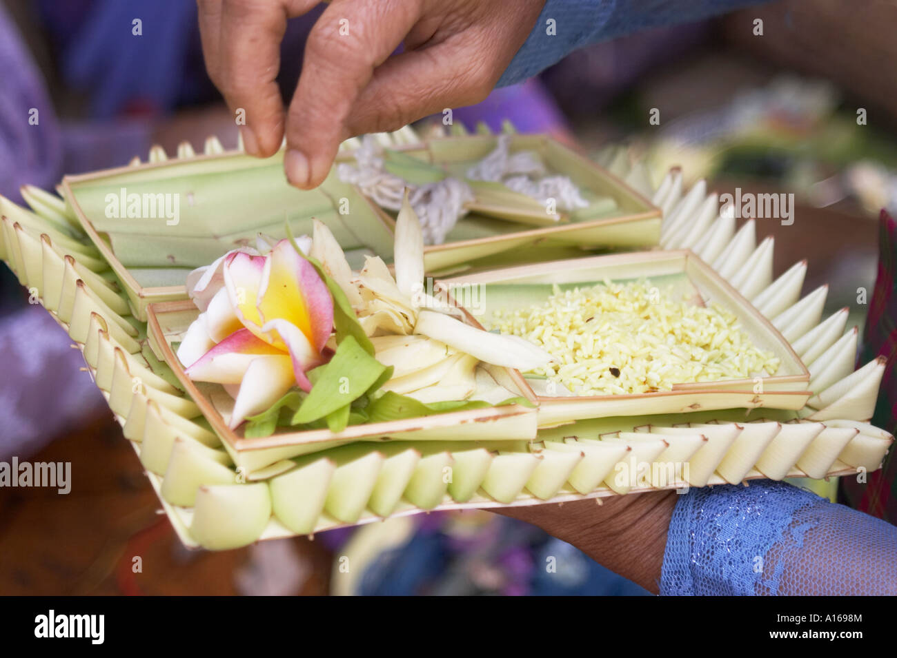 Indonesia bali ubud handicraft offering hi-res stock photography and ...