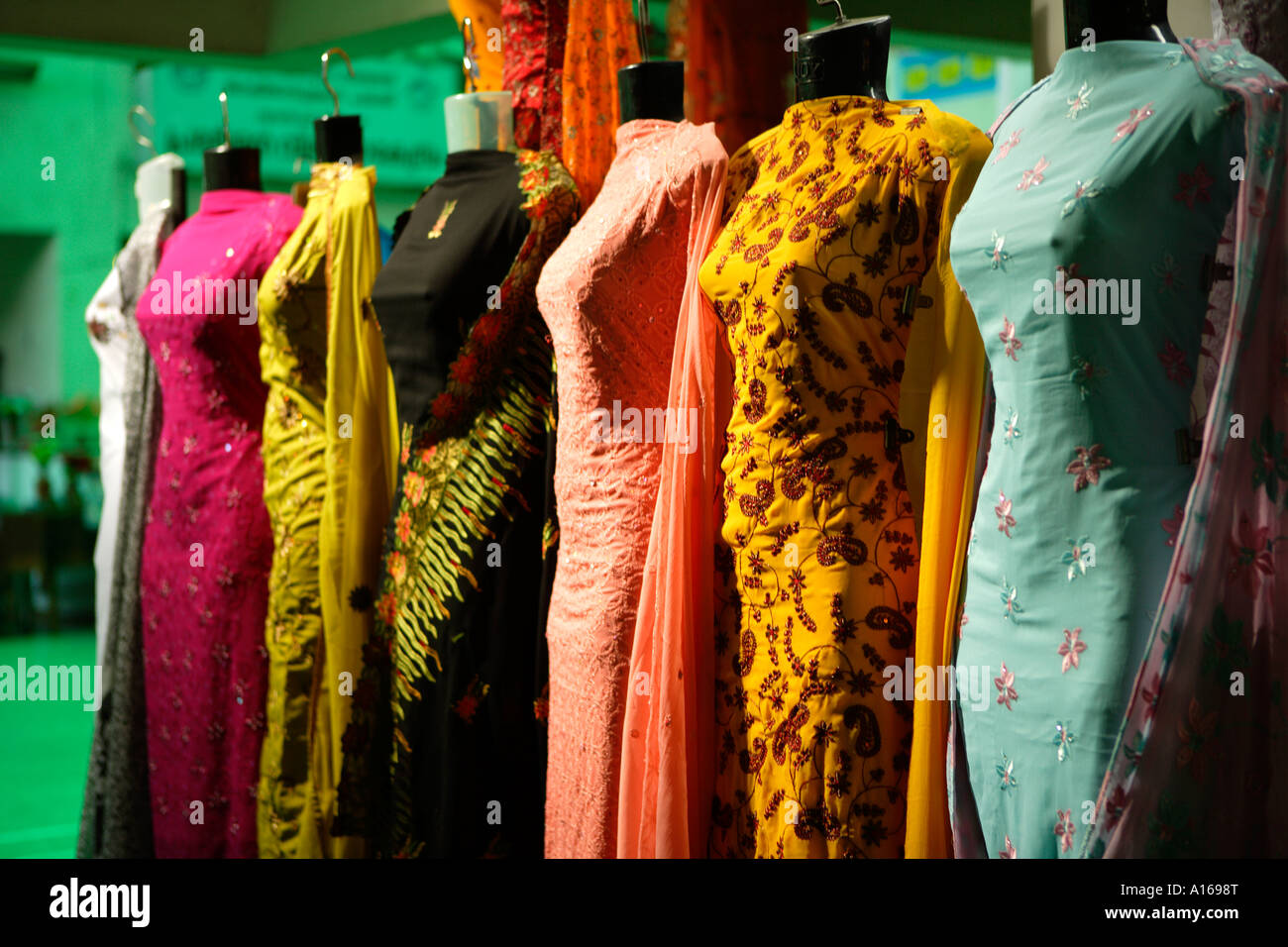 Sari Shop window display Connemara Market ,Palayam, Trivandrum, Kerala ...