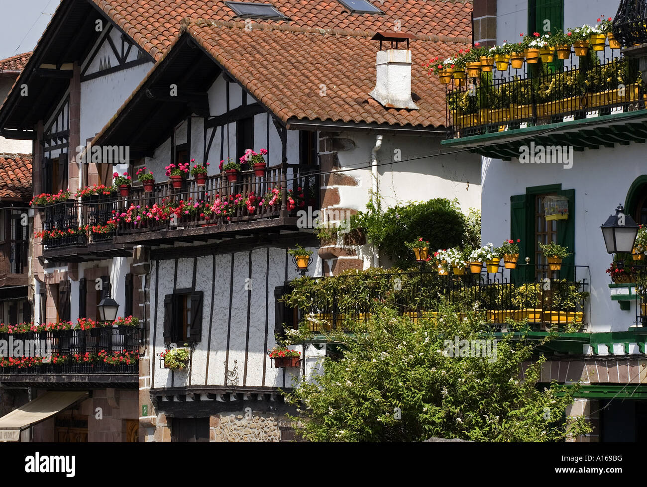 Typical house of Bera de Bidasoa Navarre Spain Stock Photo - Alamy