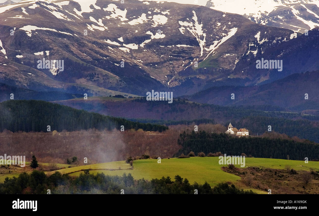 Hermitage of Muskilda Ochagavia Roncal Valley Navarre Spain Stock Photo ...