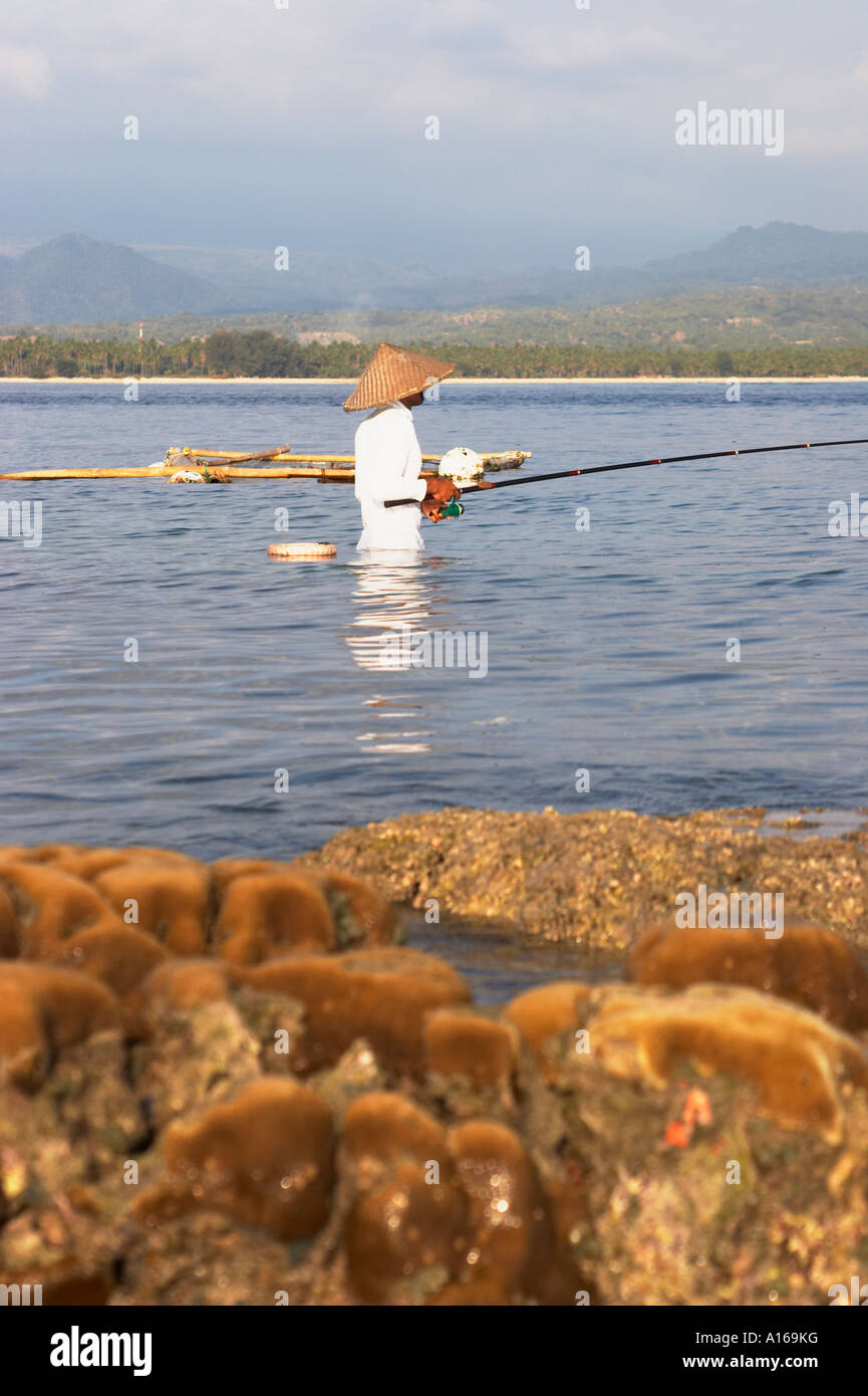 Man Standing Up Fishing Stock Photo - Alamy