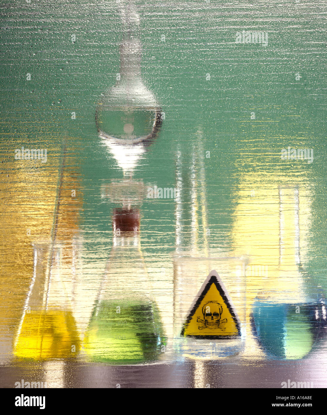 Science laboratory glassware Stock Photo - Alamy