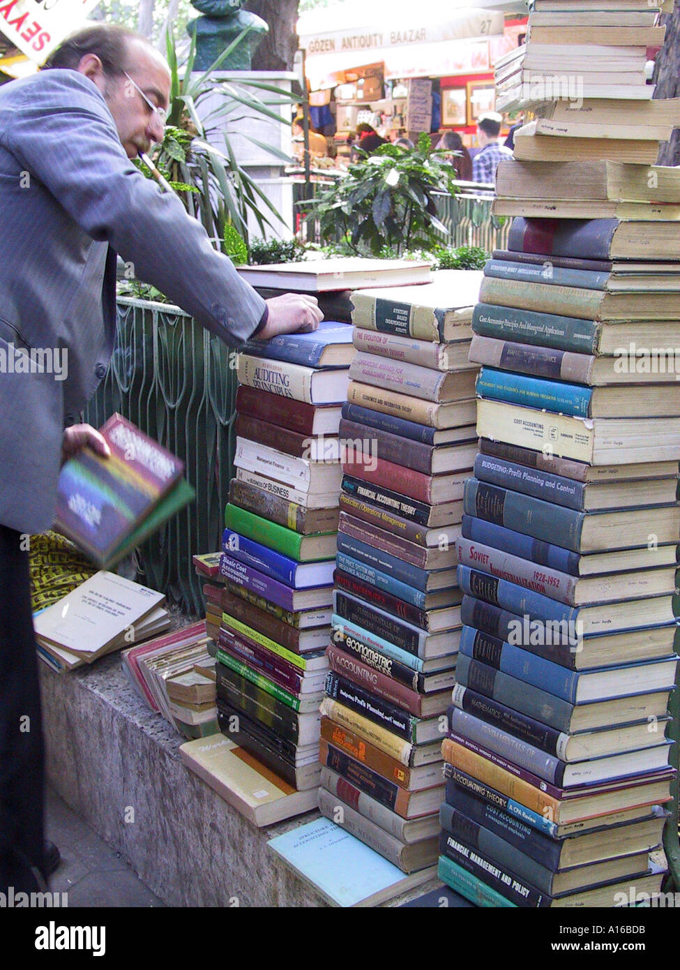 Bookseller in the Sahaflar Carsisi Old Book Bazaar near the Grand ...