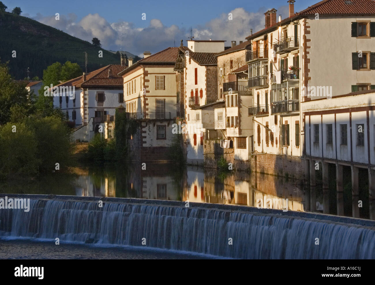 Baztan river Elizondo Baztan valley Navarre Spain Stock Photo - Alamy