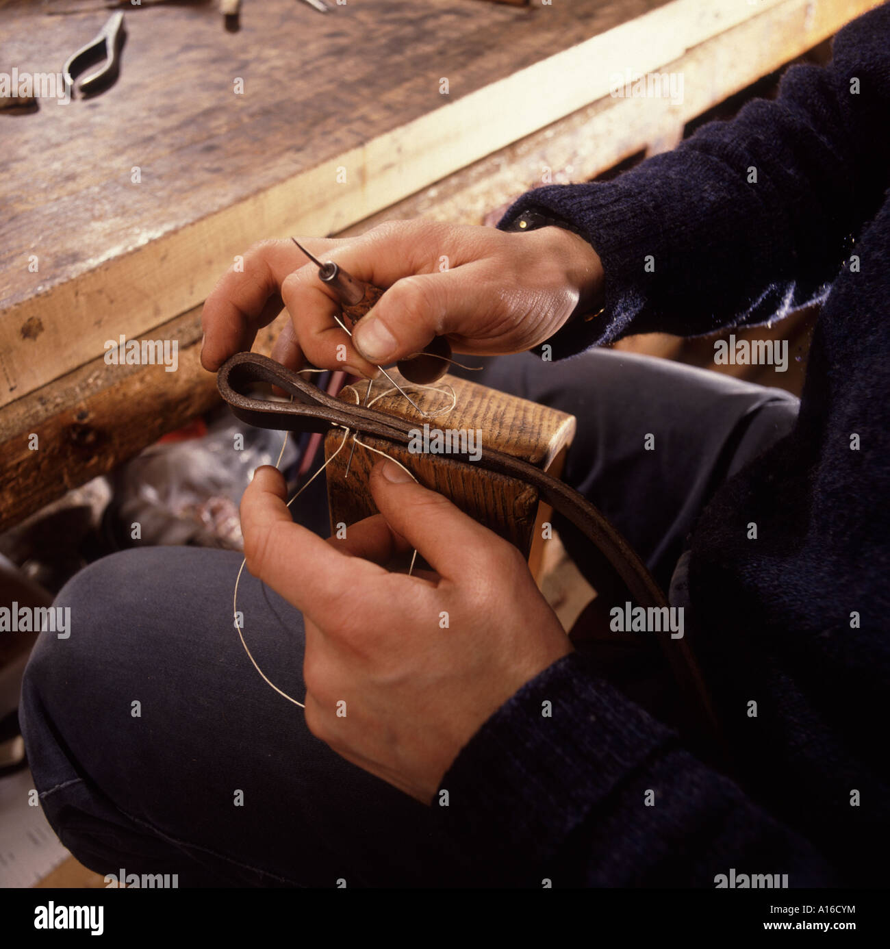 Harnesses and Sadddles making tools - sewing some harness with single ...