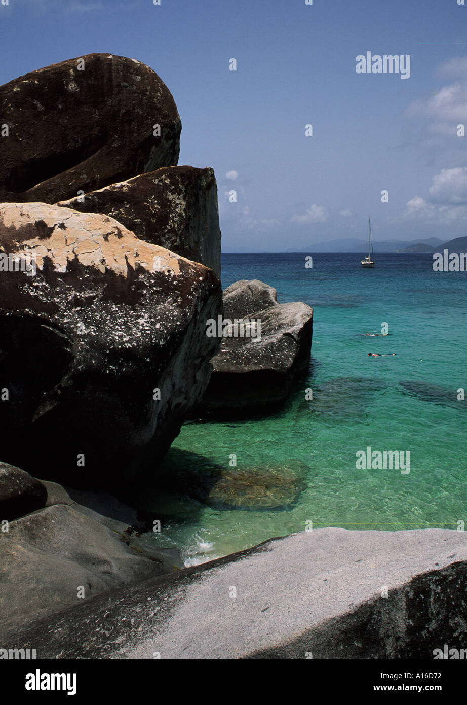 The Baths Virgin Gorda boulders rocks Caribbean Stock Photo - Alamy