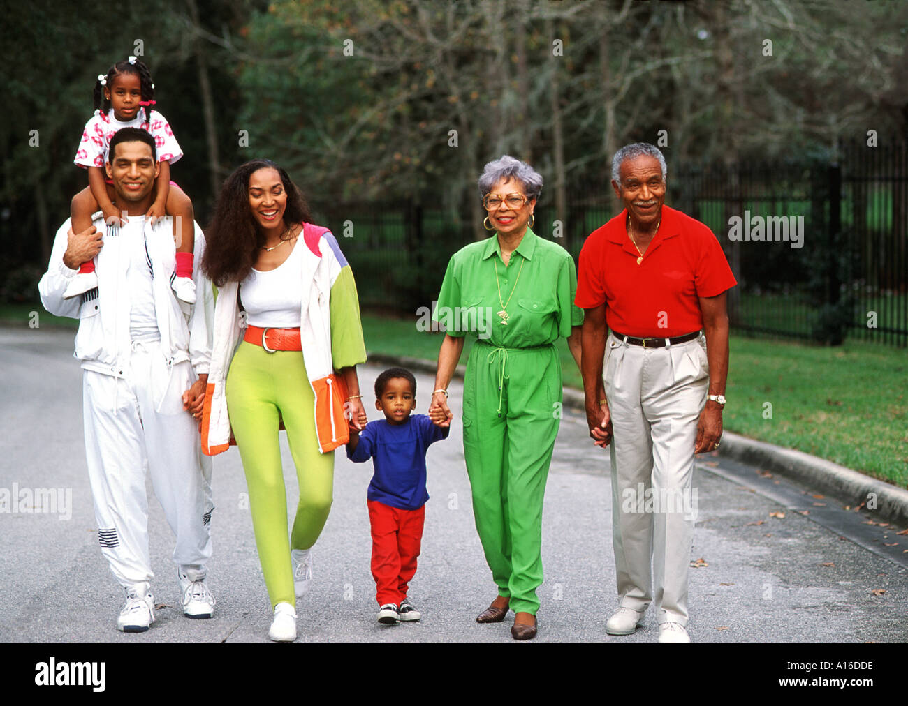 Generation african american family walking hi-res stock photography and ...