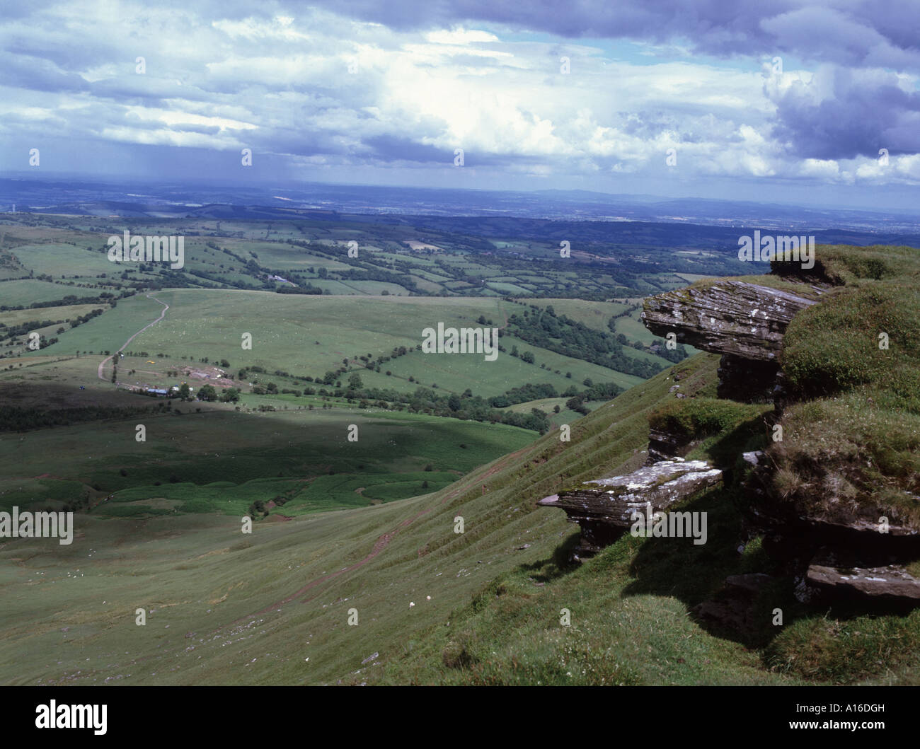 Fantastic views from the Offa's Dyke footpath at Hay Bluff in the Black ...