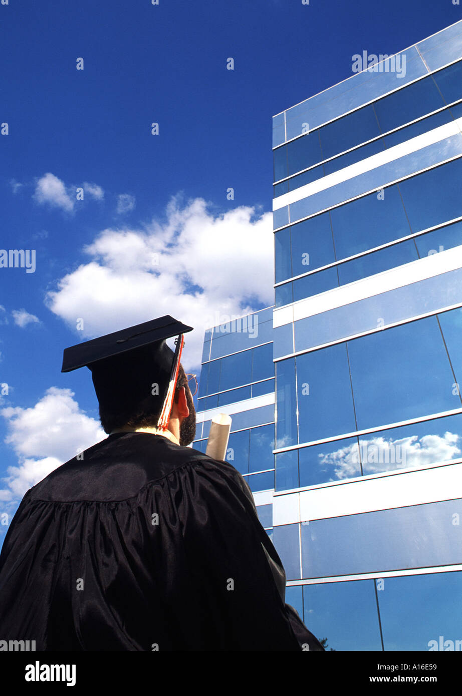 Success College graduate with an eye toward the future Stock Photo - Alamy