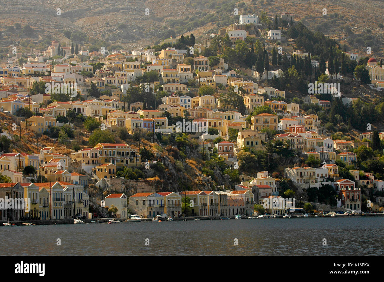 Isle of Simi (Symi), Yialos-Symi Harbour, Greece Stock Photo - Alamy