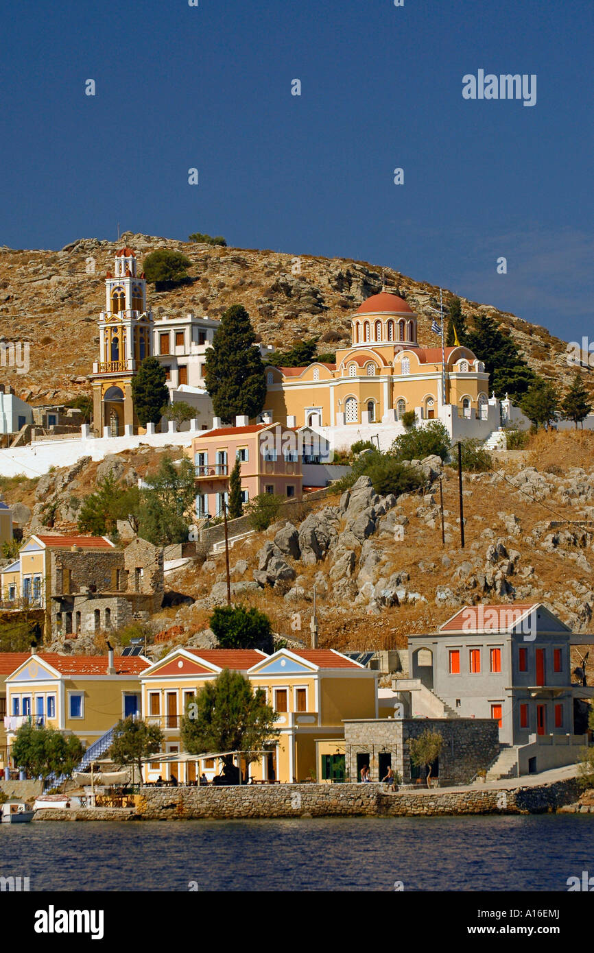 Isle of Simi (Symi), Yialos-Symi Harbour, Greece Stock Photo - Alamy