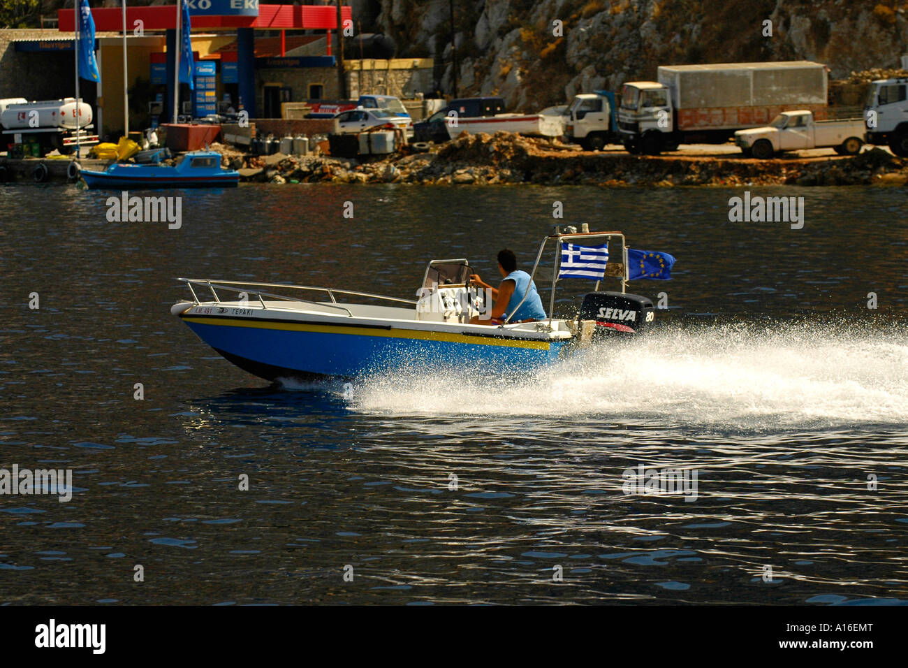 Isle of Simi (Symi), Yialos-Symi Harbour, Greece Stock Photo - Alamy