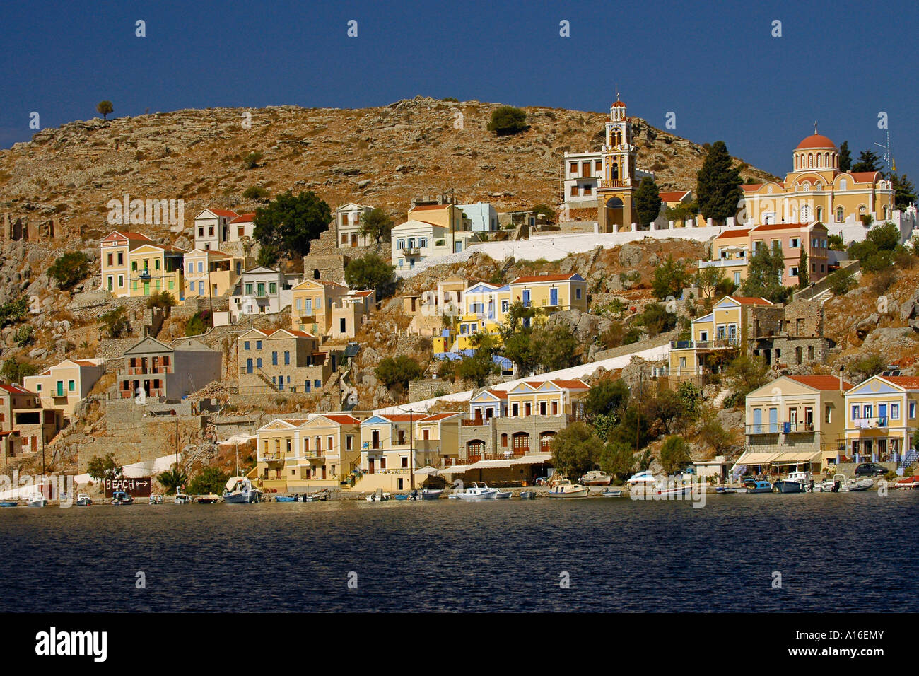 Isle of Simi (Symi), Yialos-Symi Harbour, Greece Stock Photo - Alamy