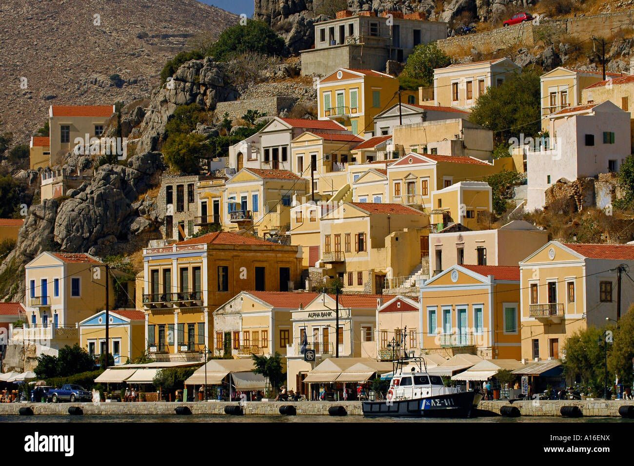 Isle of Simi (Symi), Yialos-Symi Harbour, Greece Stock Photo - Alamy