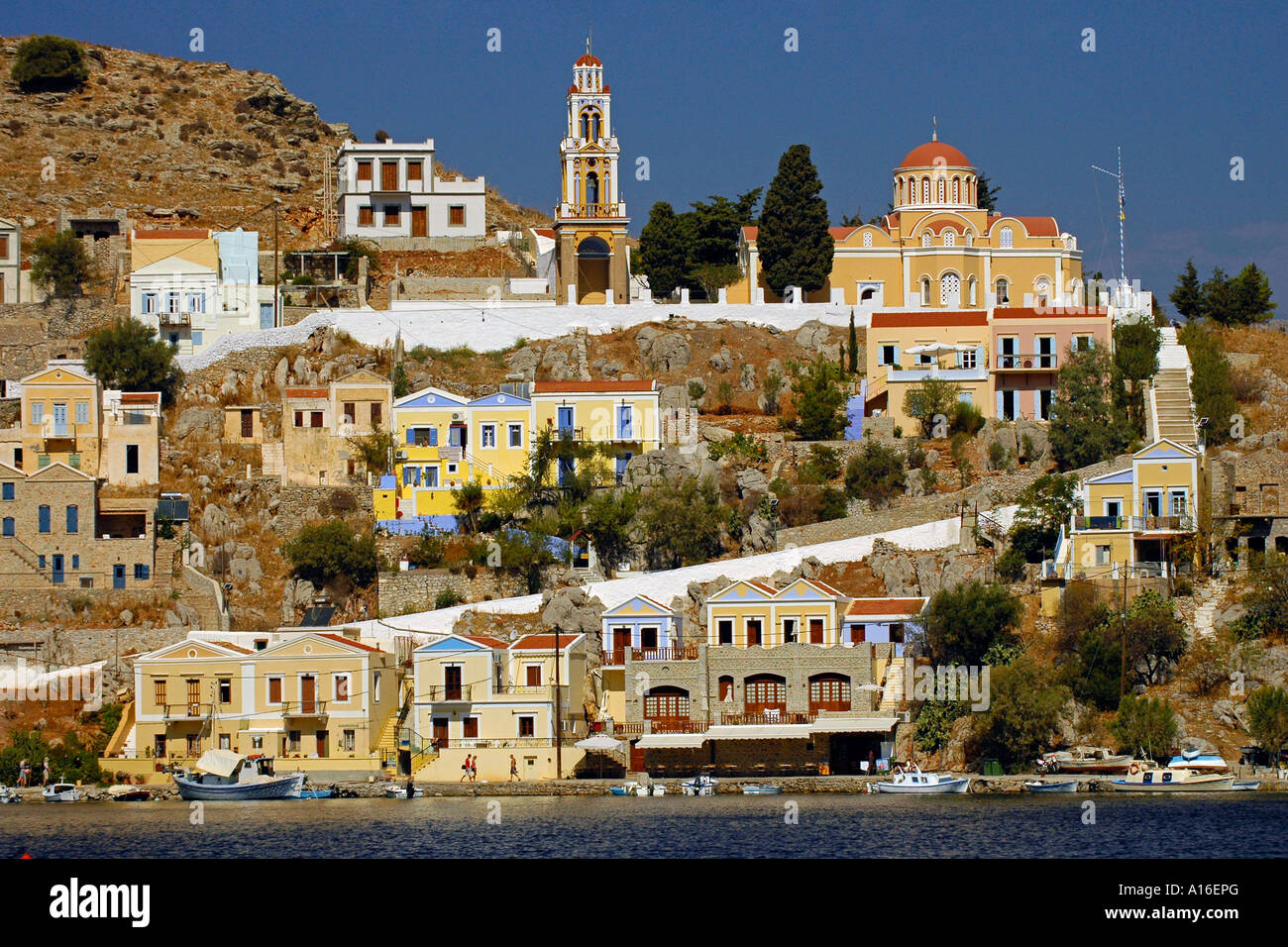 Isle of Simi (Symi), Yialos-Symi Harbour, Greece Stock Photo - Alamy