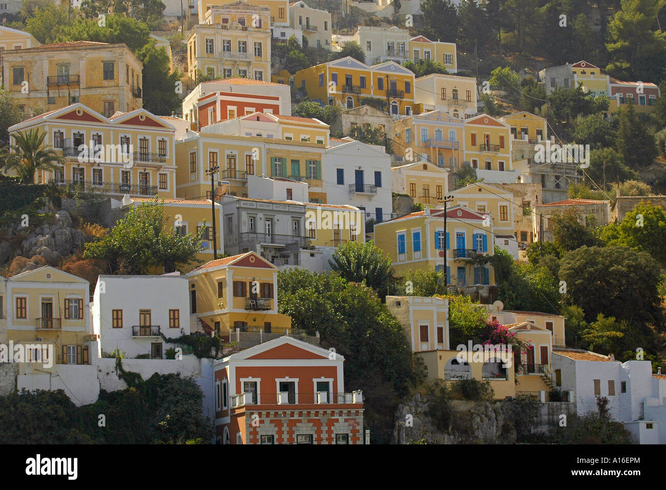 Isle of Simi (Symi), Yialos-Symi Harbour, Greece Stock Photo - Alamy