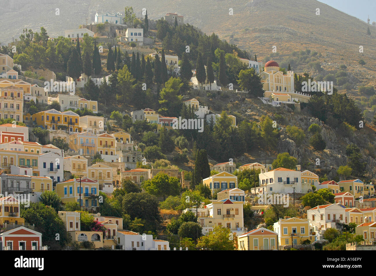 Isle of Simi (Symi), Yialos-Symi Harbour, Greece Stock Photo - Alamy