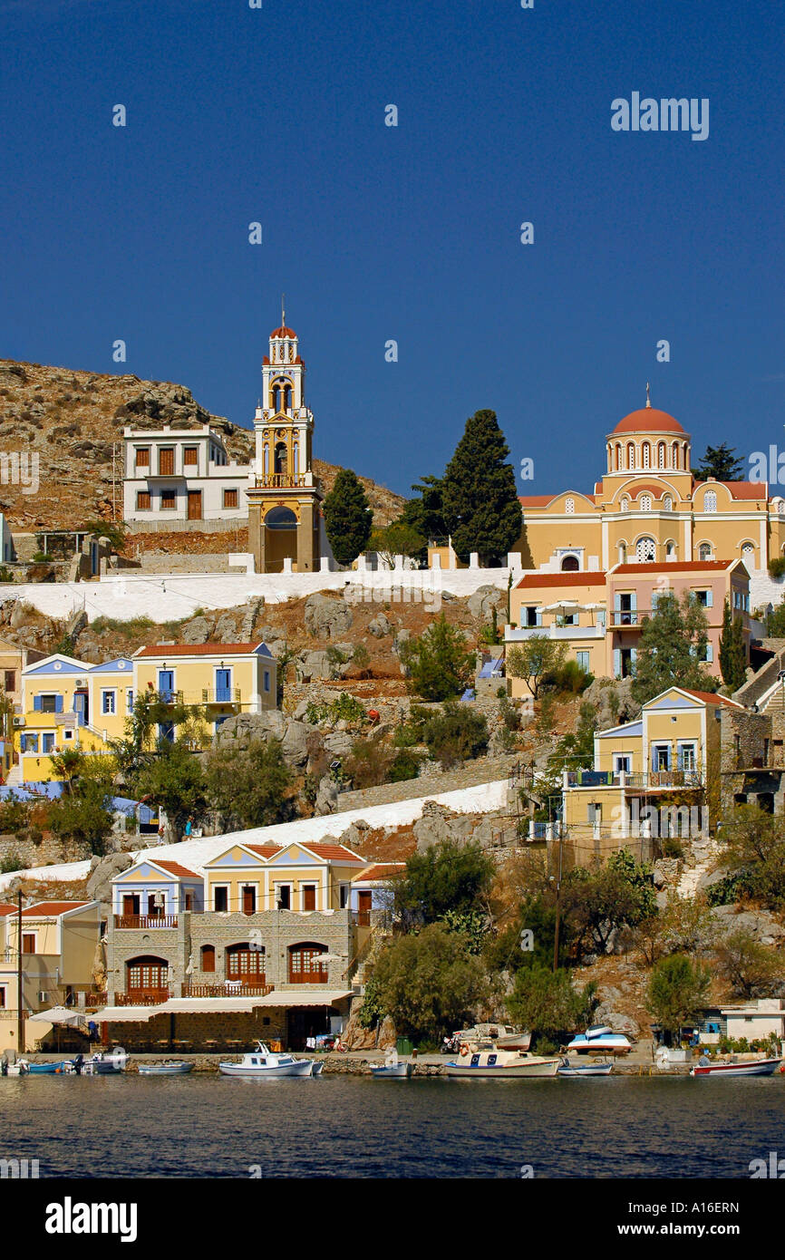 Isle of Simi (Symi), Yialos-Symi Harbour, Greece Stock Photo - Alamy