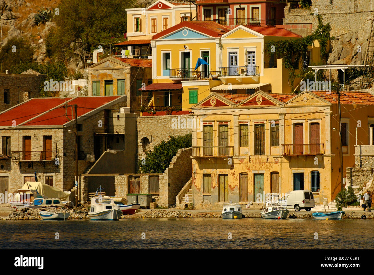 Isle of Simi (Symi), Yialos-Symi Harbour, Greece Stock Photo - Alamy