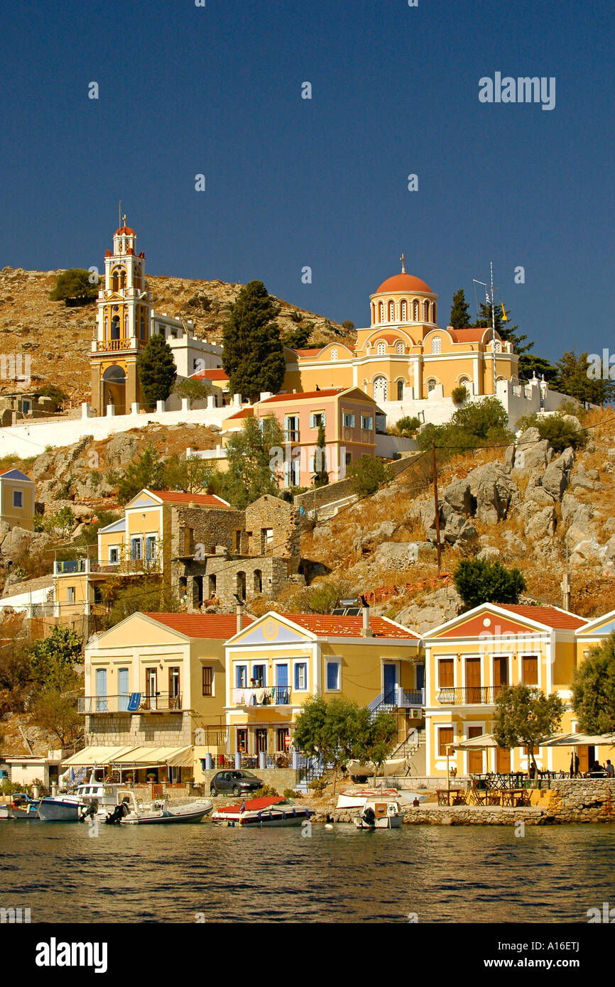 Isle of Simi (Symi), Yialos-Symi Harbour, Greece Stock Photo - Alamy
