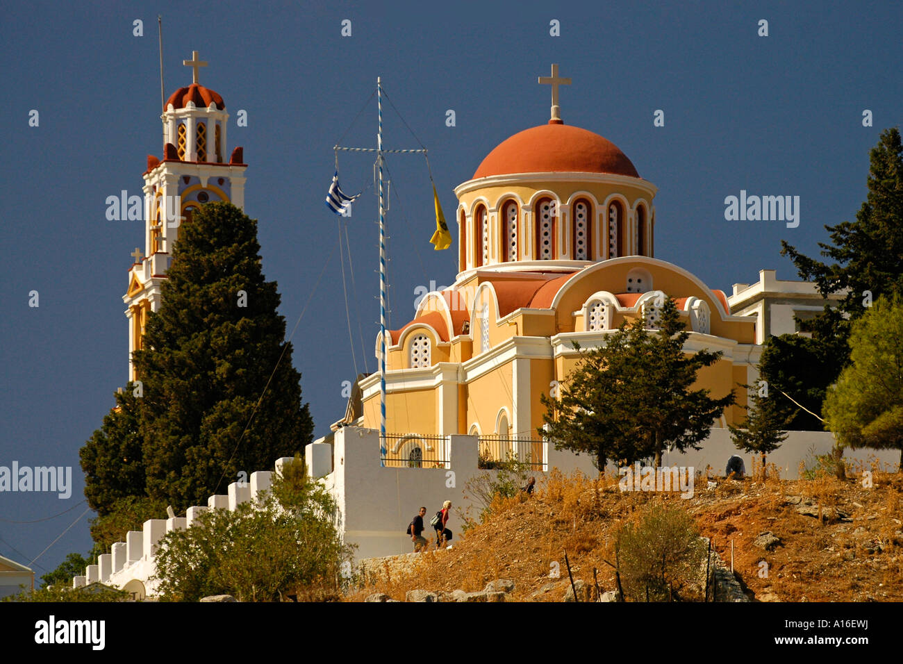 Greek Orthodox Church on isle of Simi (Symi), Yialos-Symi Harbour ...