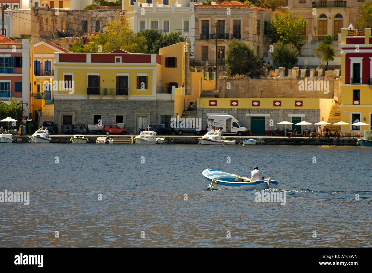 isle of Simi (Symi), Yialos-Symi Harbour, Greece Stock Photo - Alamy