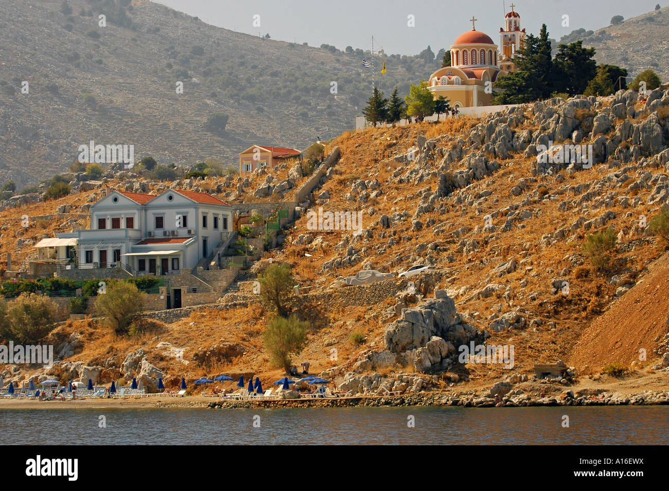 Greek Orthodox Church on isle of Simi, (Symi), Yialos-Symi Harbour ...