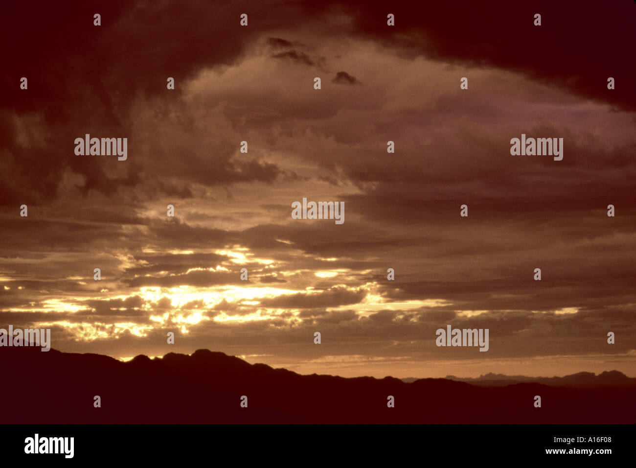 Stratocumulus Altocumulus Clouds At Sunset Stock Photo - Alamy