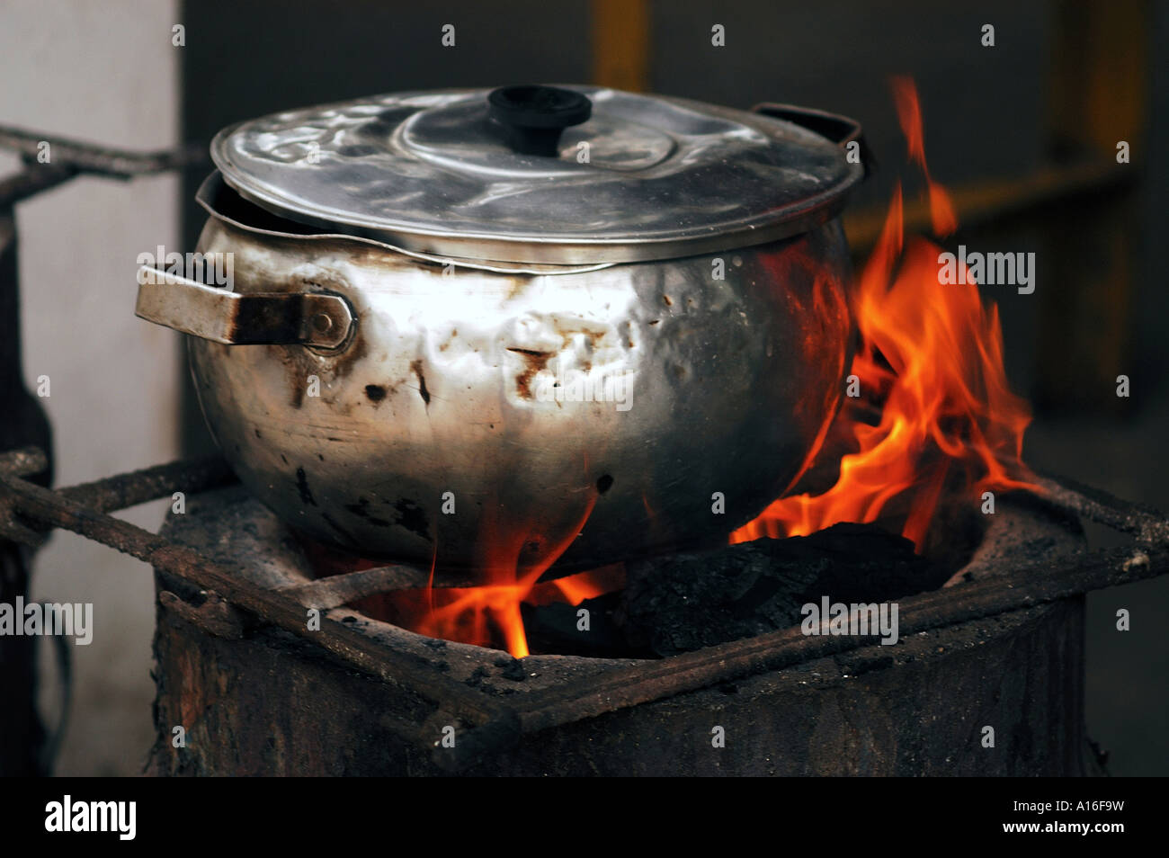 A traditional Brazilian cooking pot over a fire, Brazil Stock Photo - Alamy