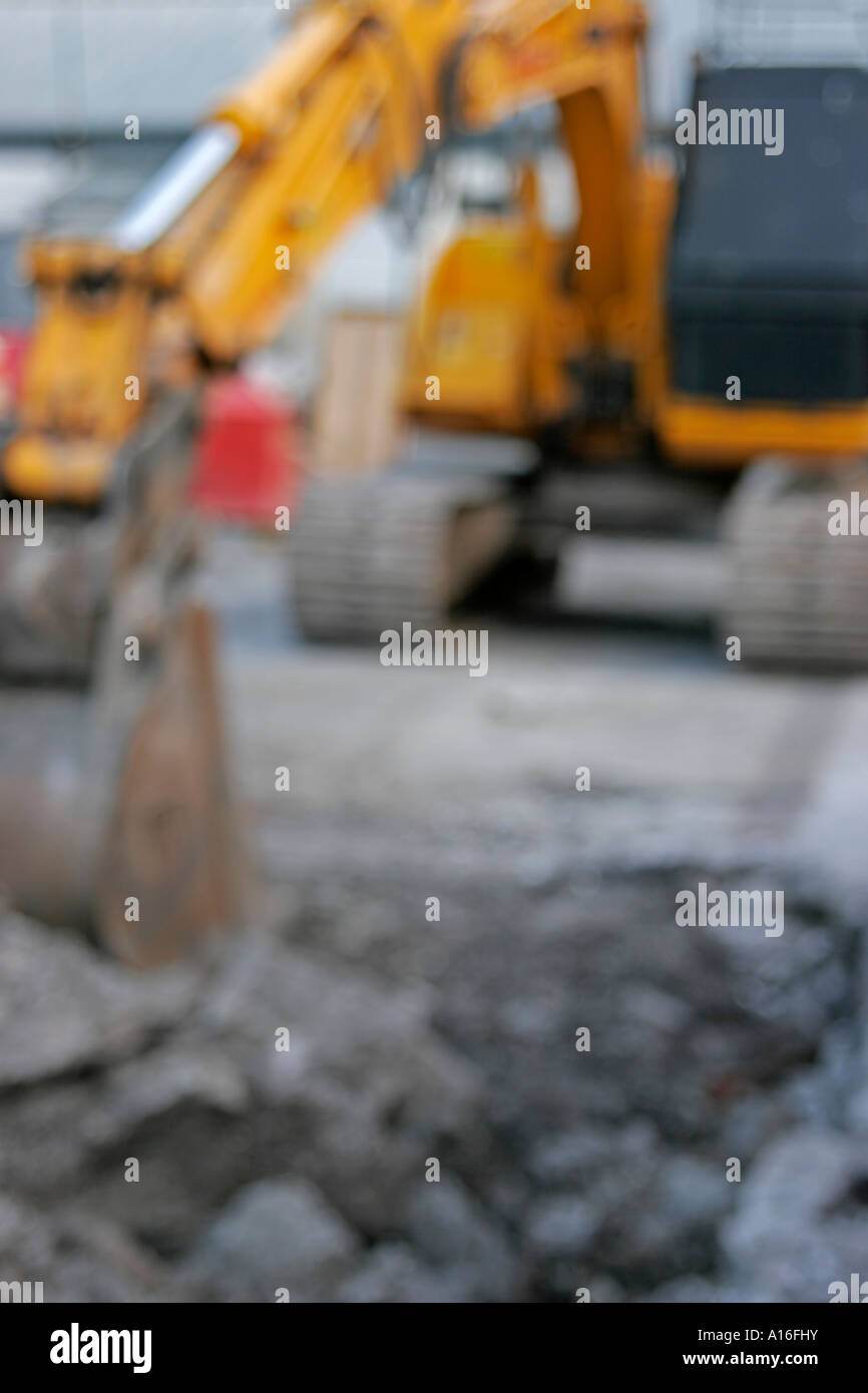 JCB digger excavator blurred Stock Photo - Alamy