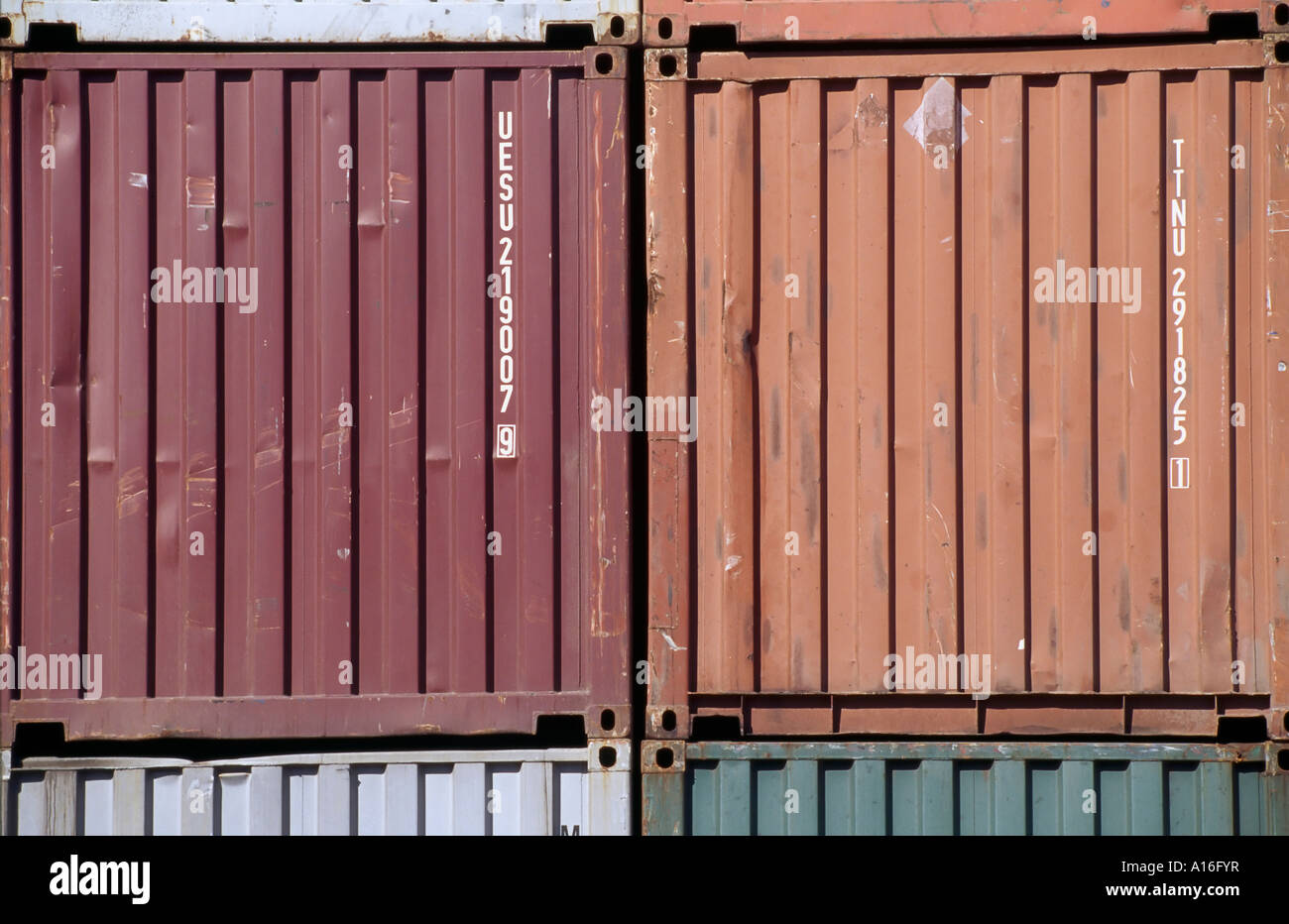 shipping containers close up Stock Photo - Alamy