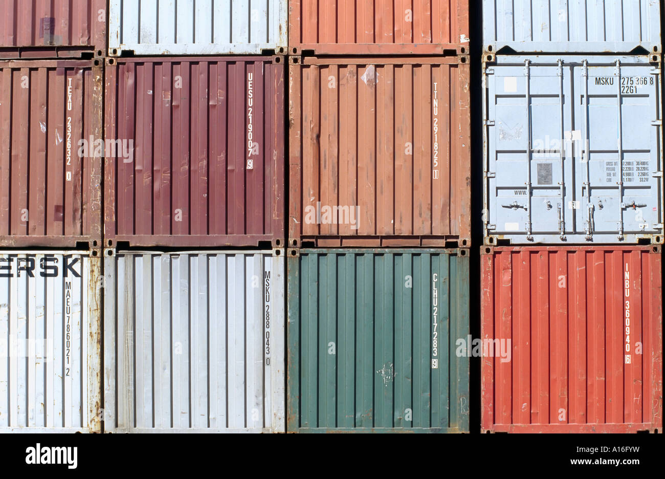 shipping containers close up Stock Photo - Alamy