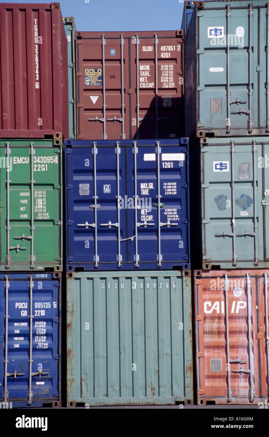shipping containers close up Stock Photo - Alamy